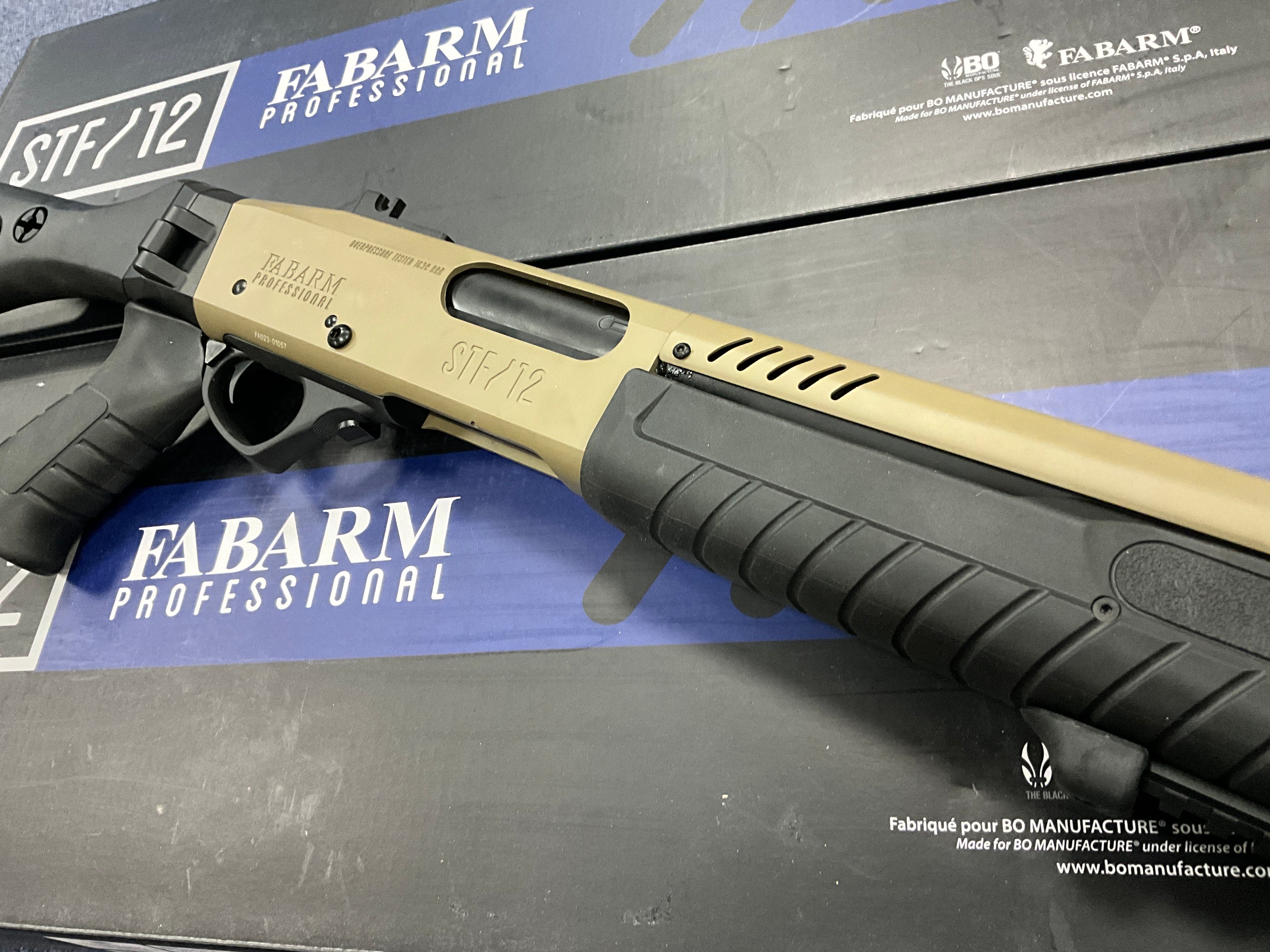 BO Manufacture - FABARMS STF/12 11" Compact Gas Shotgun Tan (Custom) | Fubar Bundy Airsoft