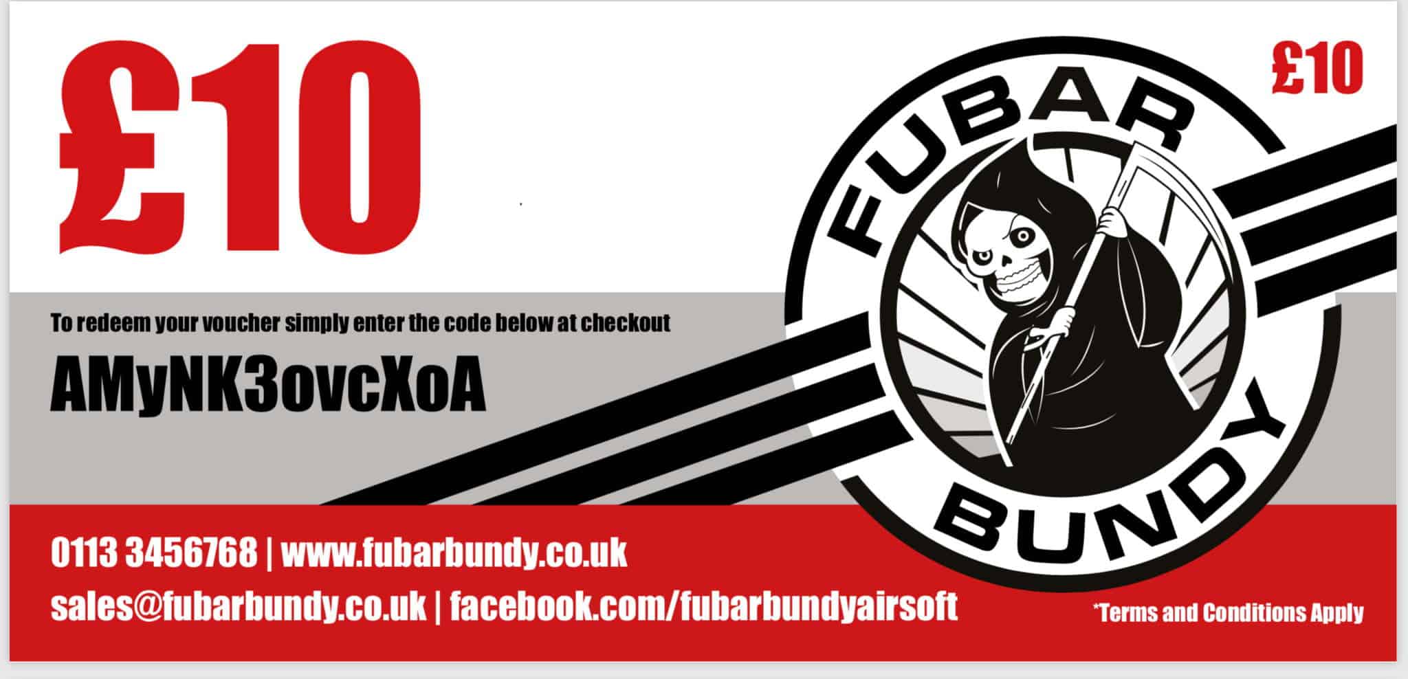 Fubar Bundy - £10 Gift Vouchers | Fubar Bundy Airsoft
