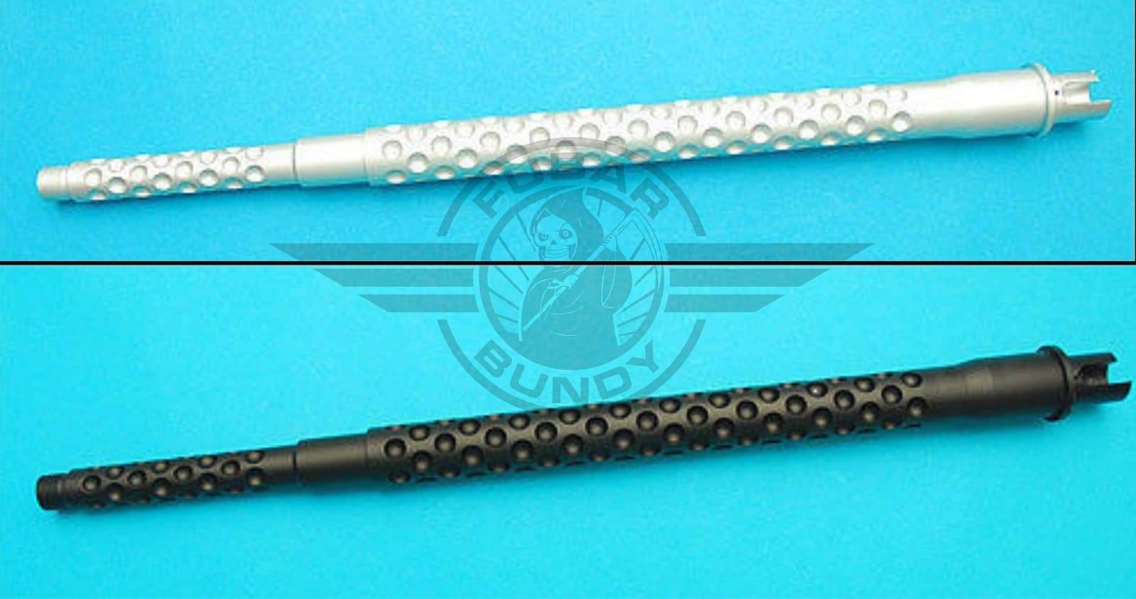 G&P SR16 E3 Aluminum Outer Barrel Black / Silver | Fubar Bundy Airsoft