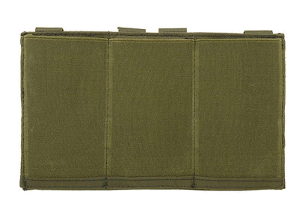 8Fields - Tactical MOLLE Triple M4 Elastic Magazine Pouch, Olive Green ...