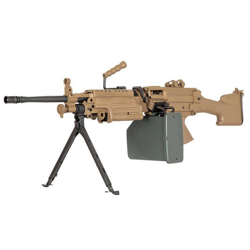 A&K - M249 Mk2 Support Weapon with Drum Mag Tan (Polymer) | Fubar Bundy ...