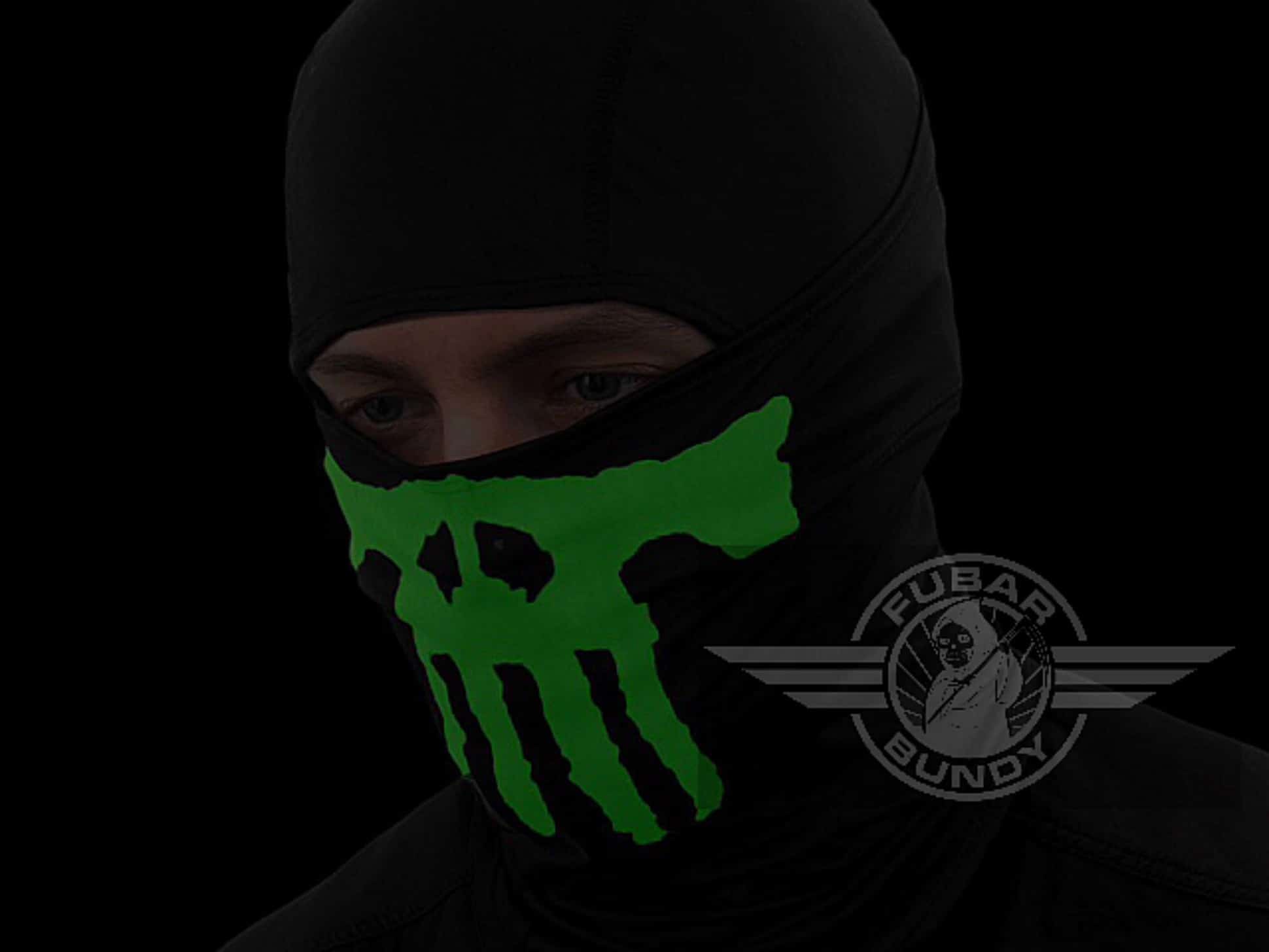 Balaclava Hood Full Face - Glow in Dark Skull | Fubar Bundy Airsoft