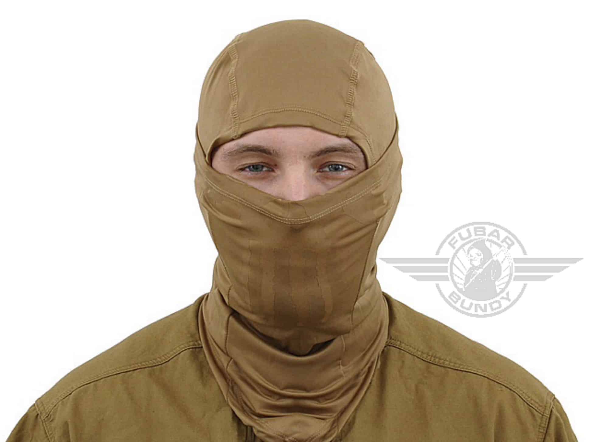 Balaclava with Glow in the Dark Skull - Coyote | Fubar Bundy Airsoft